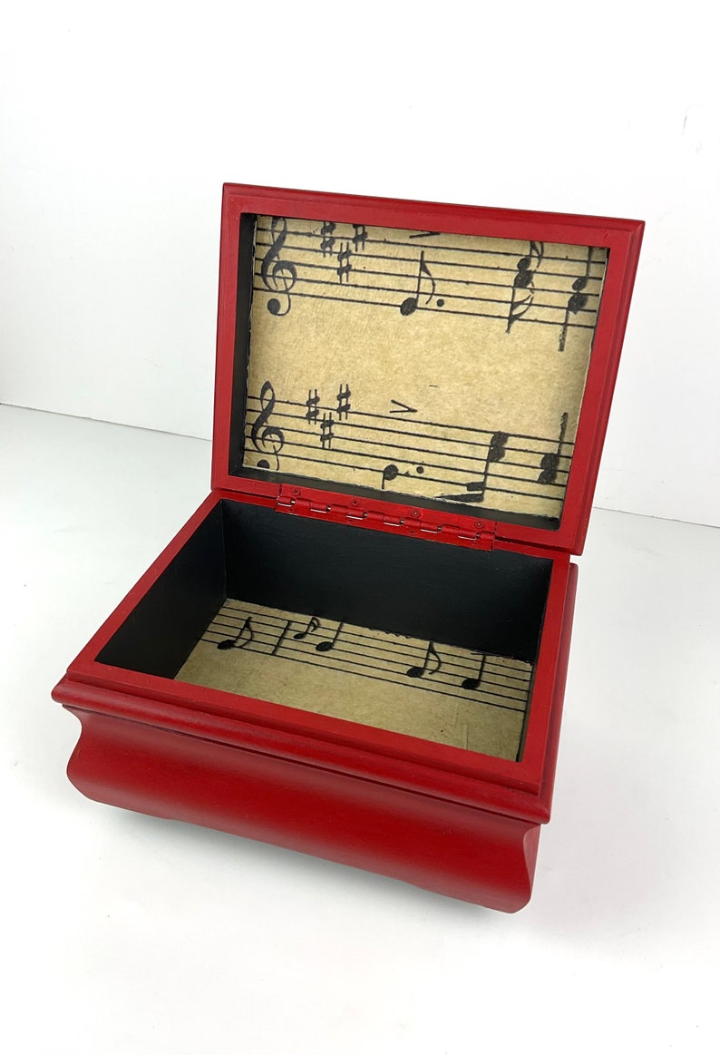 Red Keepsake Box, Vintage Trinket Box, Container, Storage, Stash Box ...