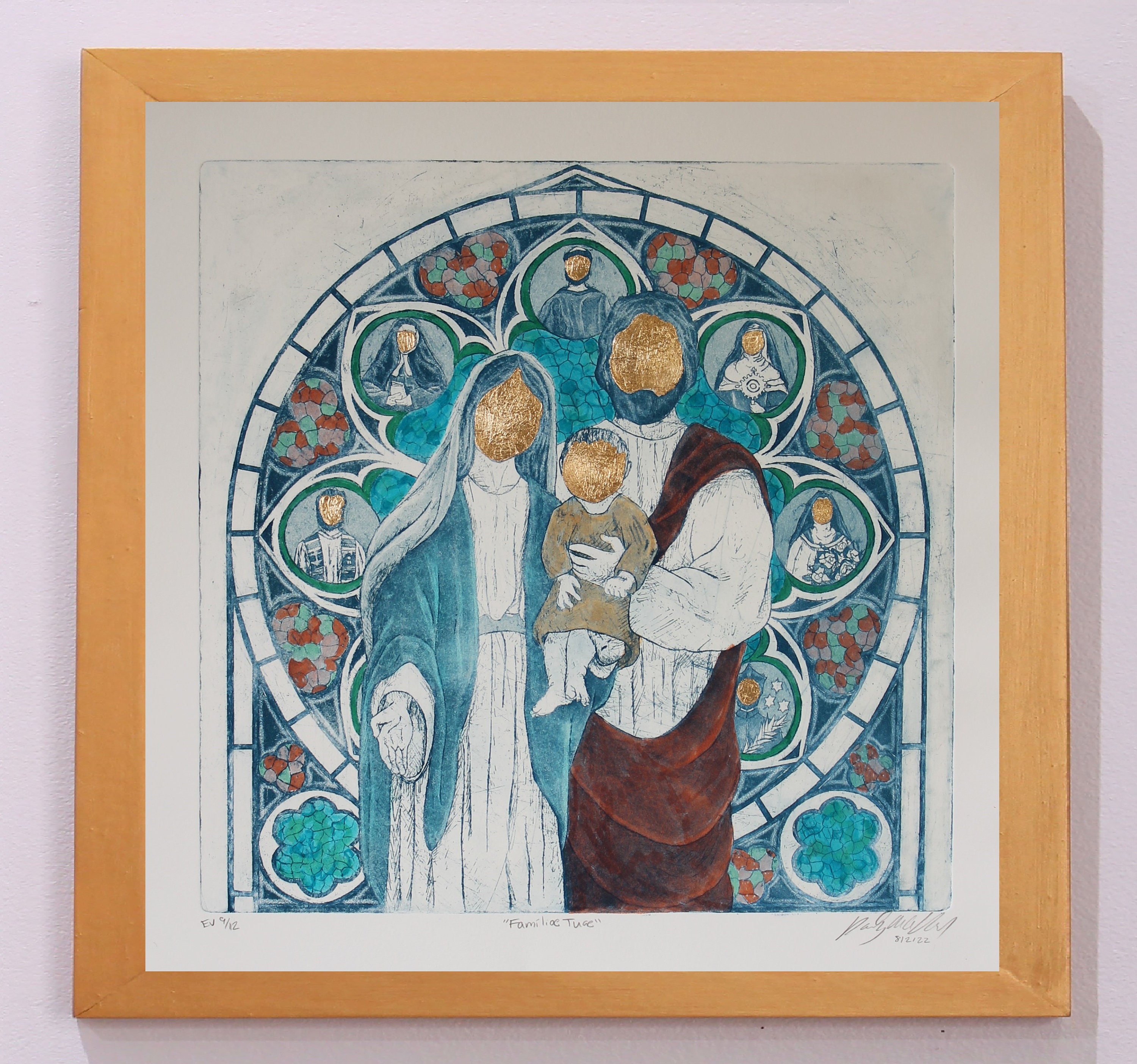 Familíae Tuae (the Holy Family Original Artwork, Catholic Devotional of ...