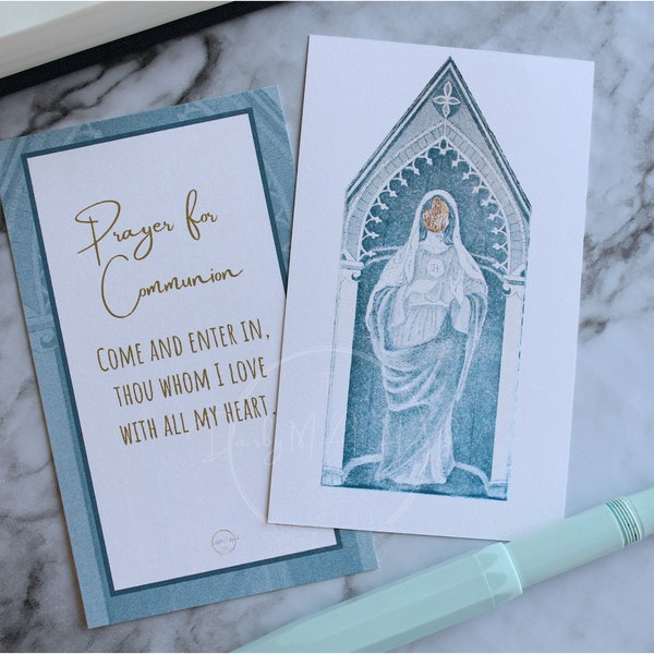 Our Lady of the Eucharist Holy Card - Etsy
