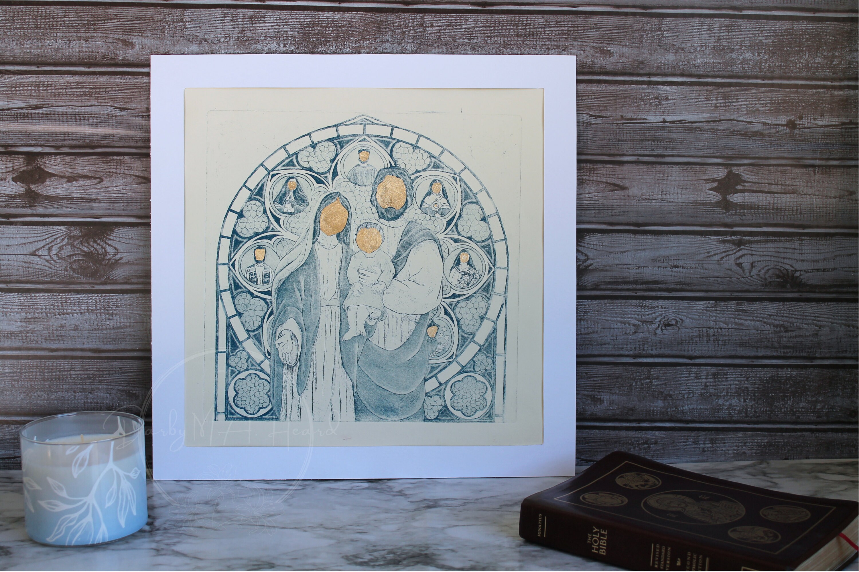 Familíae Tuae (the Holy Family Original Artwork, Catholic Devotional of ...
