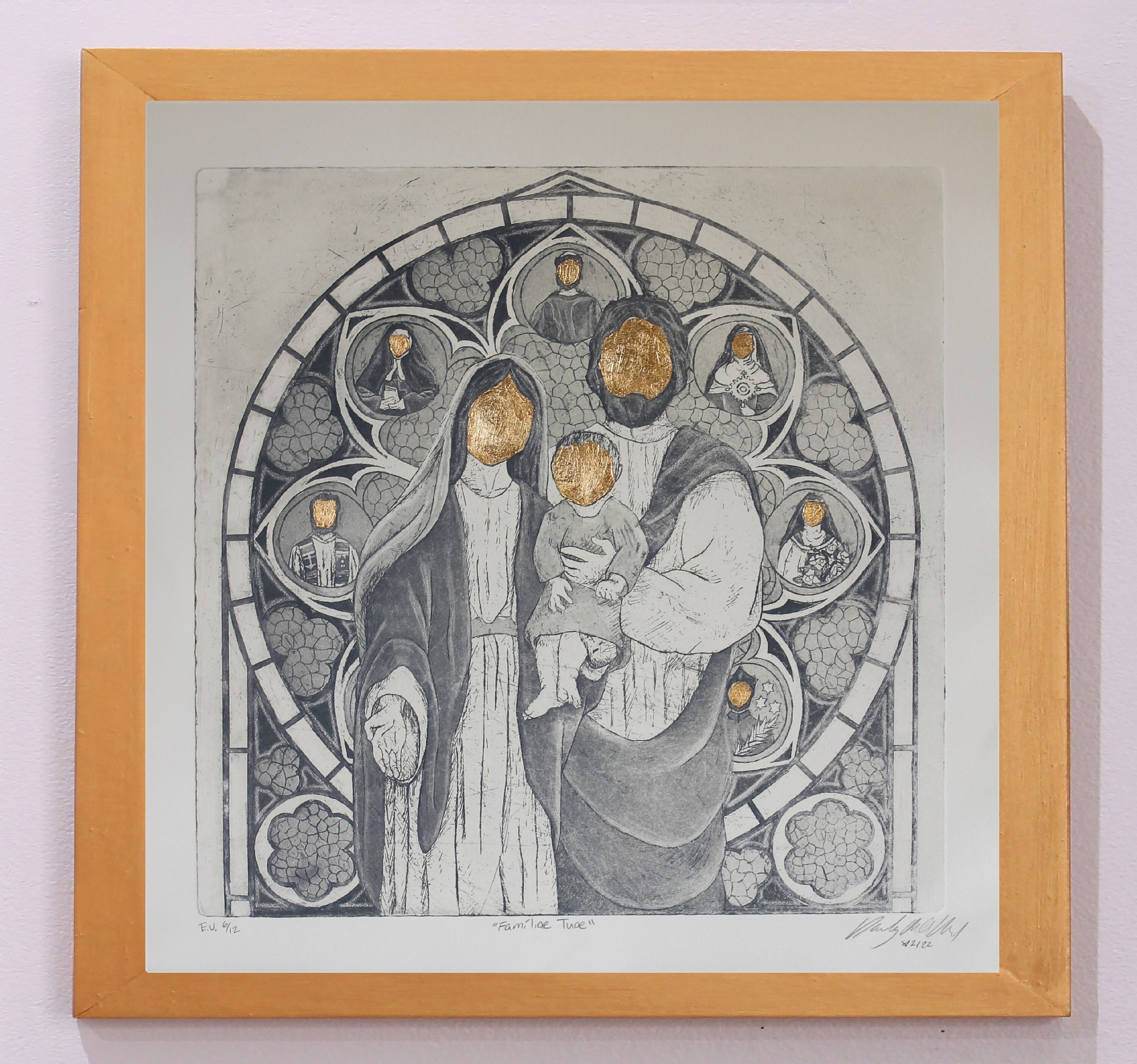 Familíae Tuae (the Holy Family Original Artwork, Catholic Devotional of ...