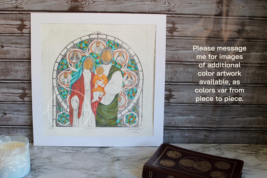 Familíae Tuae (the Holy Family Original Artwork, Catholic Devotional of ...