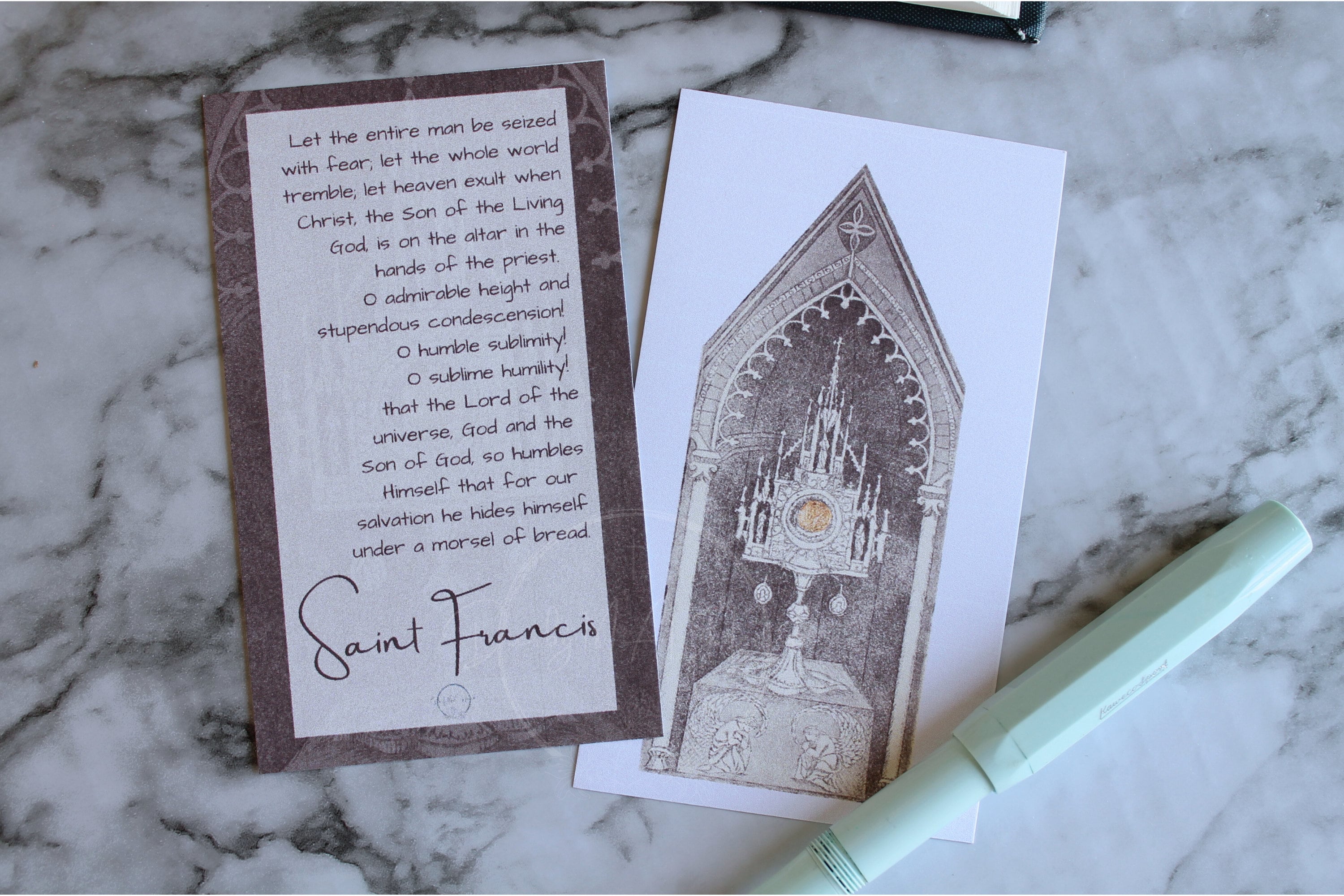 Eucharistic Monstrance Greeting Card, Bookmark, and Holy Card A6 Cards ...