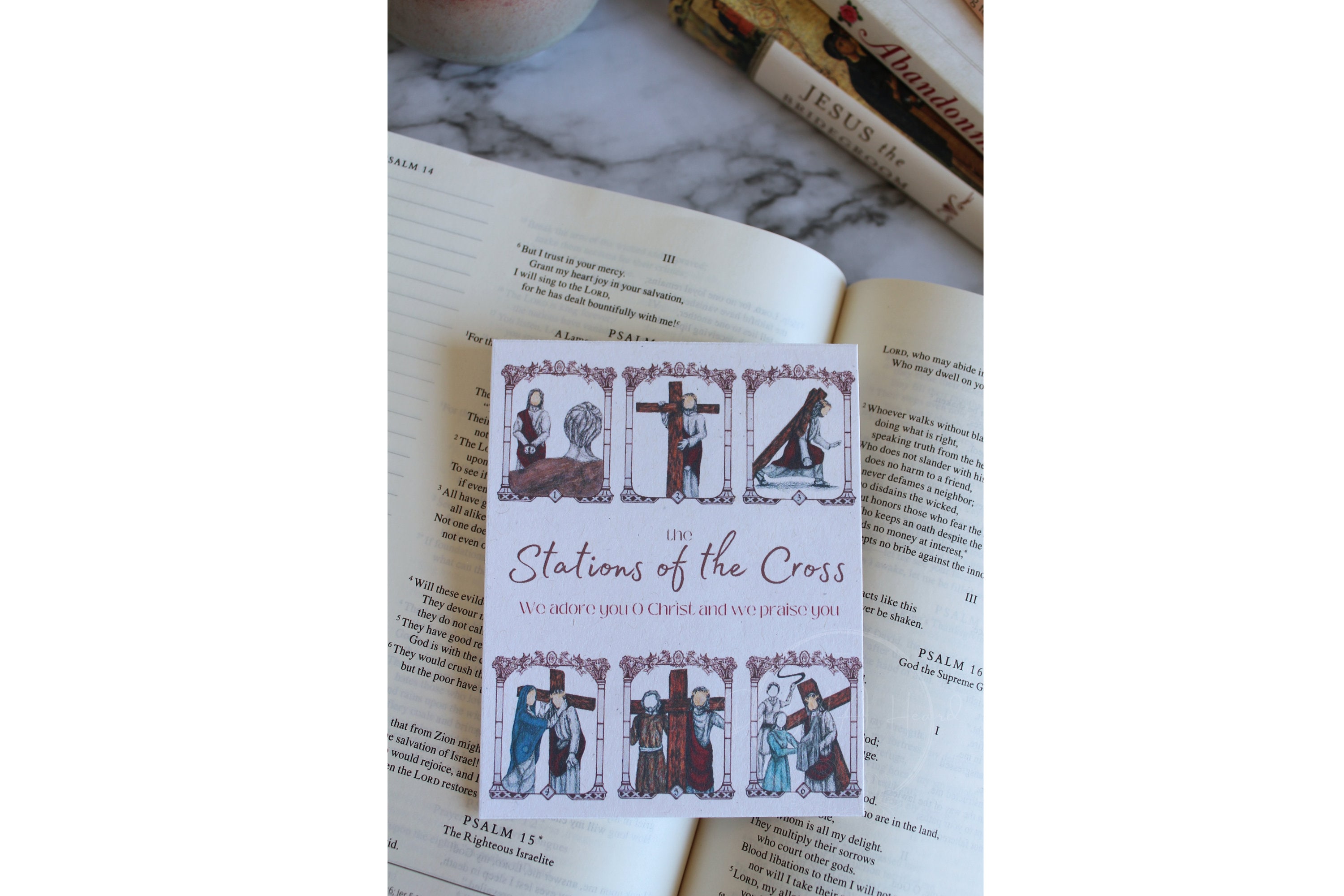 Stations of the Cross Holy Card, and Art Print (holy Card and 8x10 Inch ...