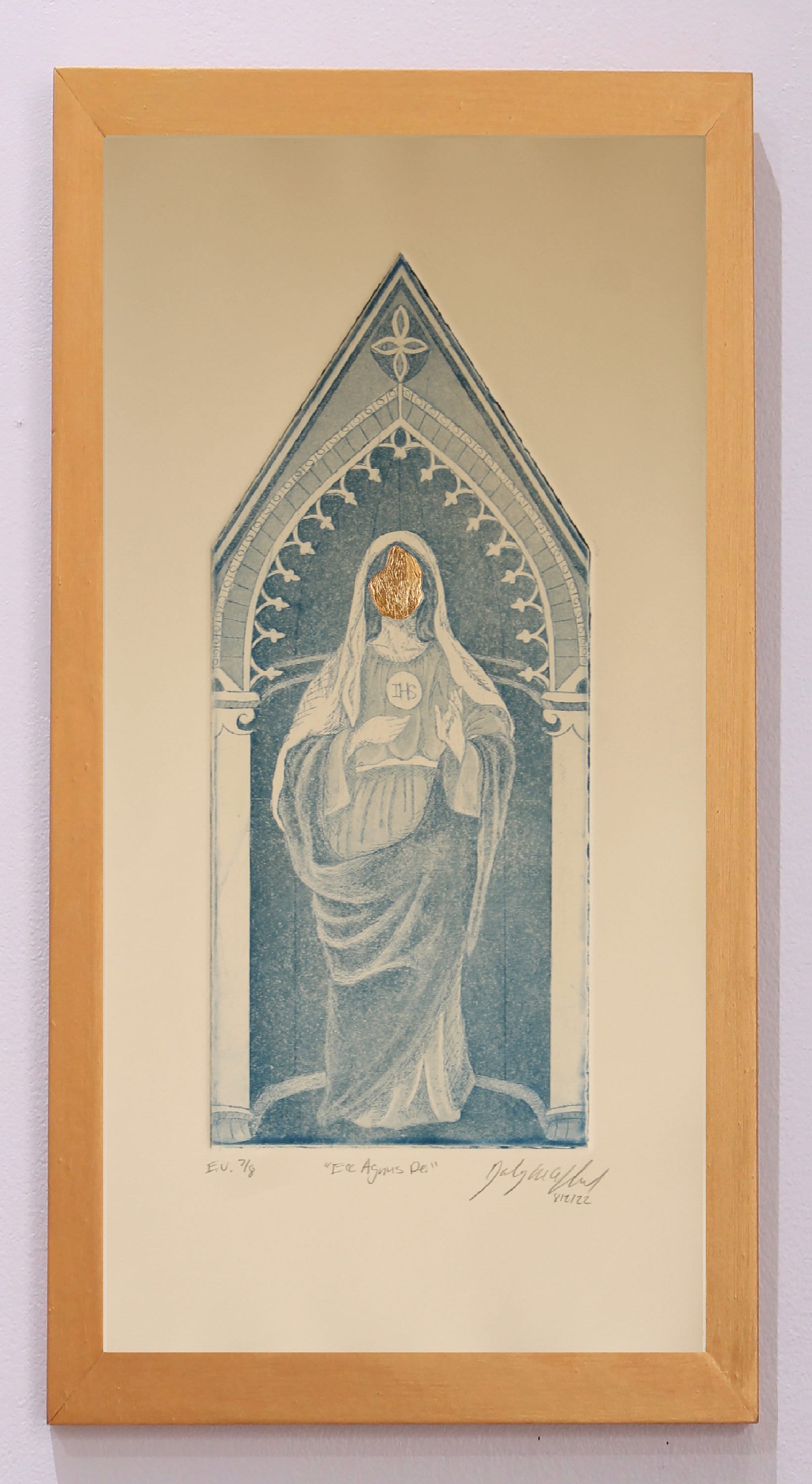 Ecce Agnus Dei (handmade Catholic Etching Artwork of Our Lady of the ...