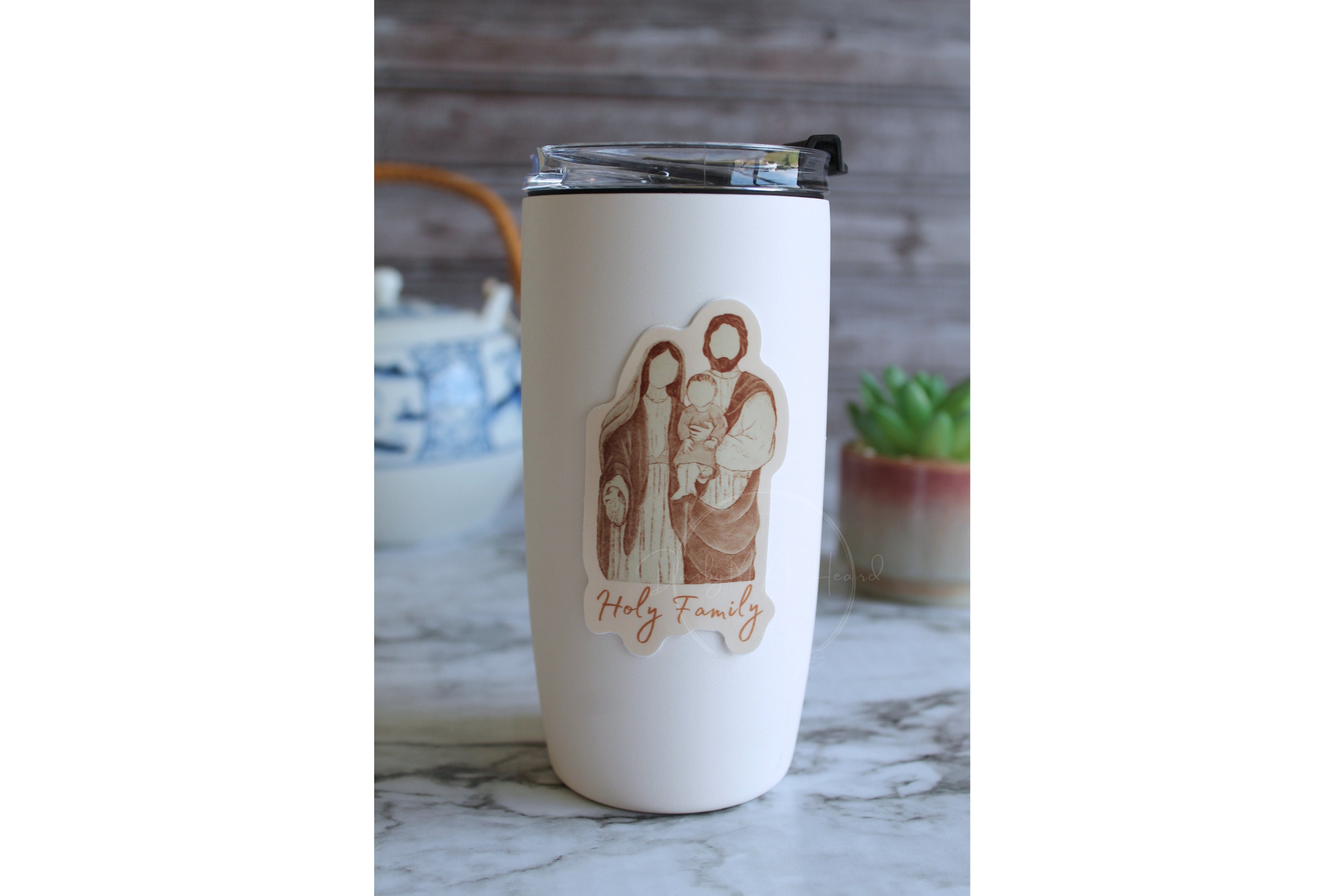 Holy Family Sticker catholic Artwork for Water Bottles, Journals, Mugs ...
