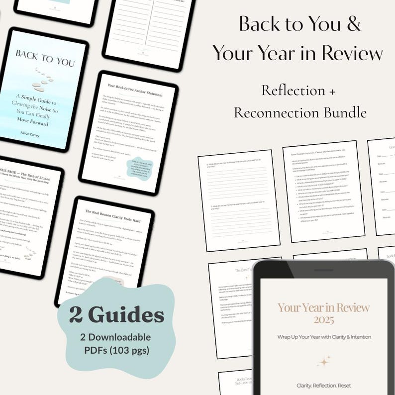 Guided Reflection Journal Bundle | Clarity, Self-trust & Growth - Etsy