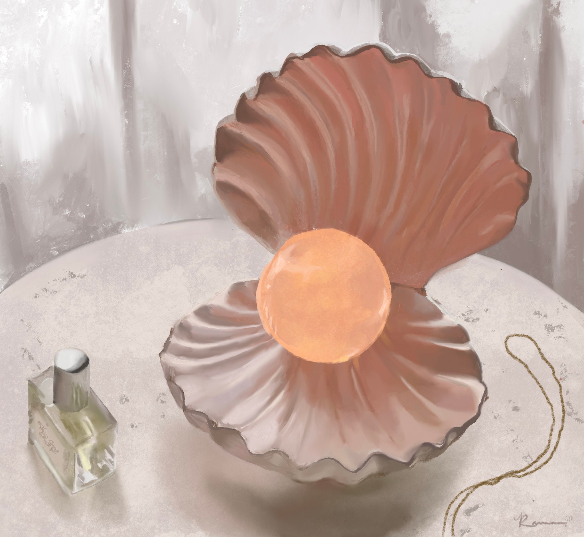Digital Pearl Art Print Instant Download Drawing - Etsy