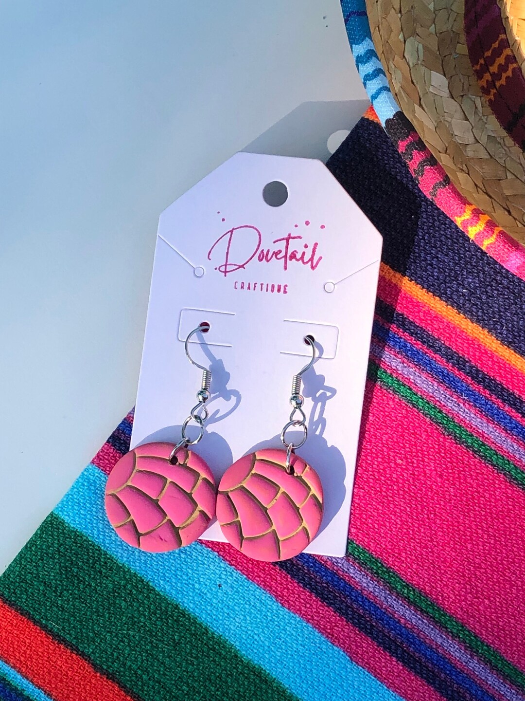 Concha Earrings, Concha Polymer Clay, Mexican Sweet Bread Earrings ...