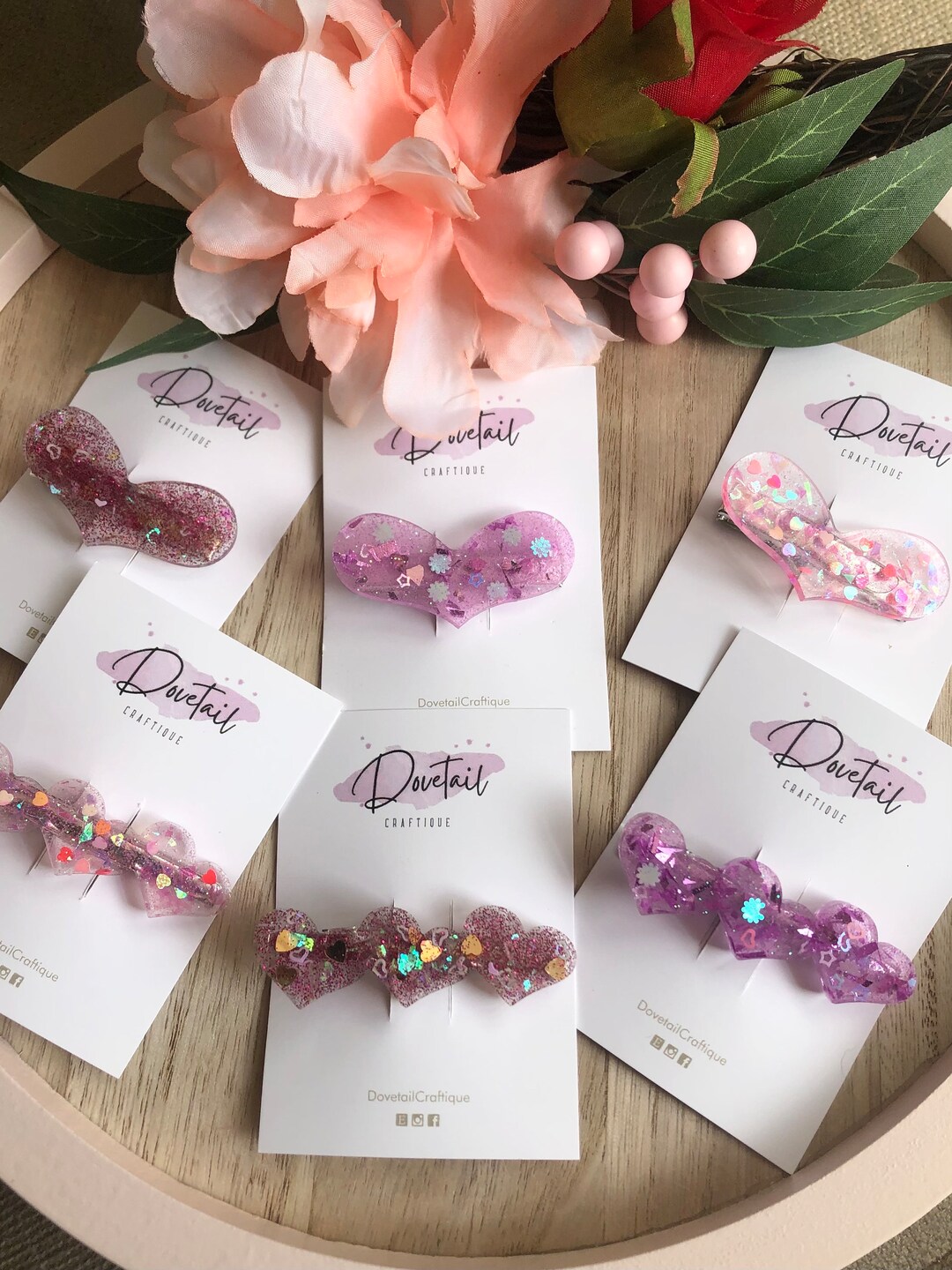 Barbie Movie Inspired Heart Hair Clip Duo Hair Clip Set - Etsy
