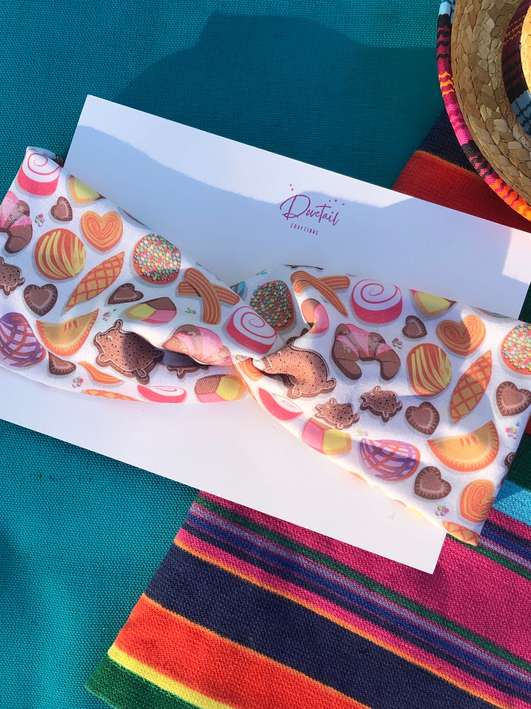 Pan Dulce Headband, Concha Stretchy Knotted Twisted Turban, Latino ...