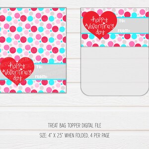 Printable Valentine's Day Bag Toppers, Play Dough Valentine Bag Topper ...