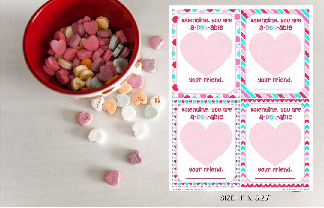 Valentine Cards, Kids Printable Valentine Cards, Non Candy Valentines ...