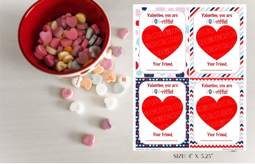 Valentine Cards, Kids Printable Valentine Cards, Non Candy Valentines ...