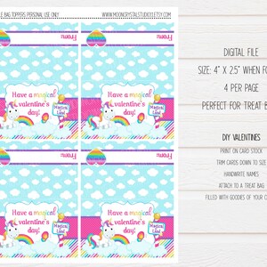 Printable Valentine Treat Bag Toppers, Valentine's Day Candy Bag Tag ...