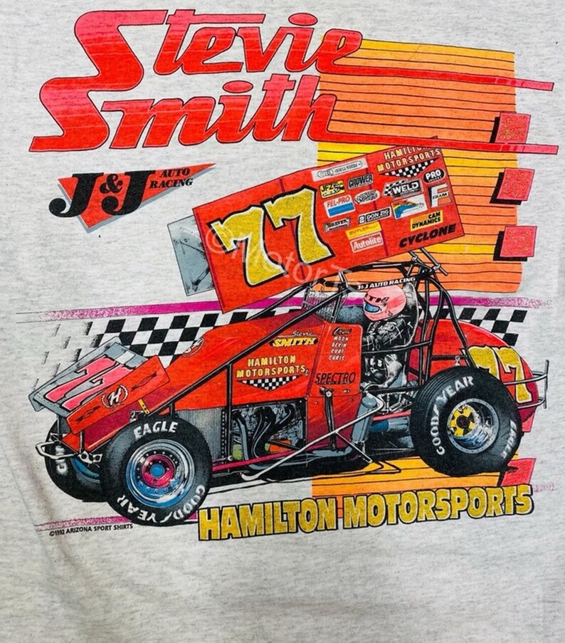 Vintage 1992 Stevie Smith Racing Sprint Car T-shirt Sprint - Etsy