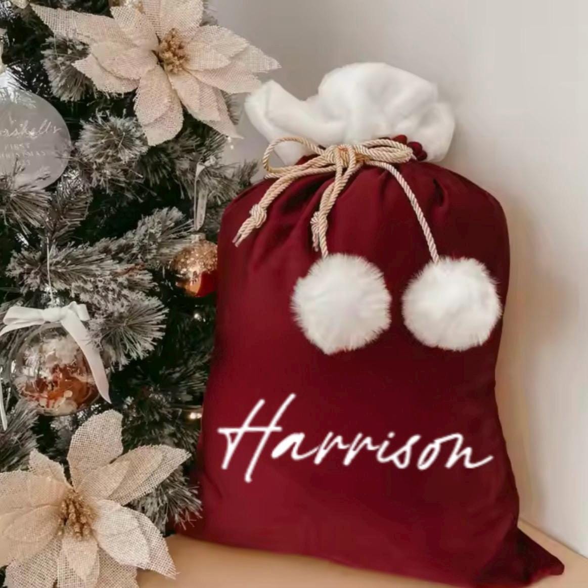 Personalised Luxurious Velvet Christmas Santa Sack Large Size - Etsy ...