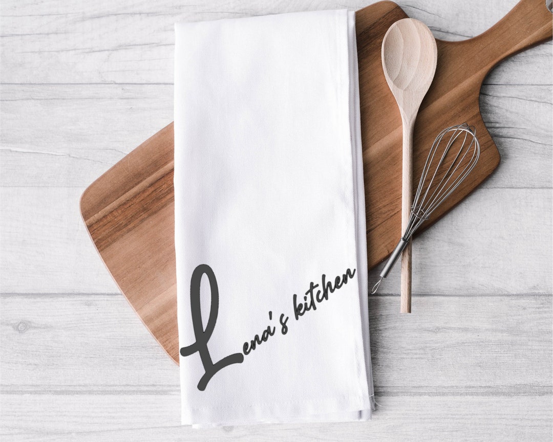 Personalised Kitchen Tea Towel, Custom 100% Cotton Gift - Etsy