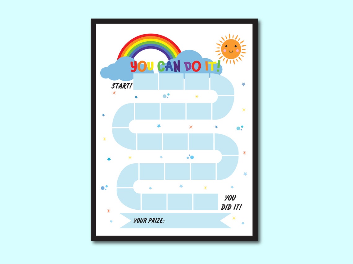 Printable Reward Chart, Potty Training Chart, Boys Sticker Chart ...