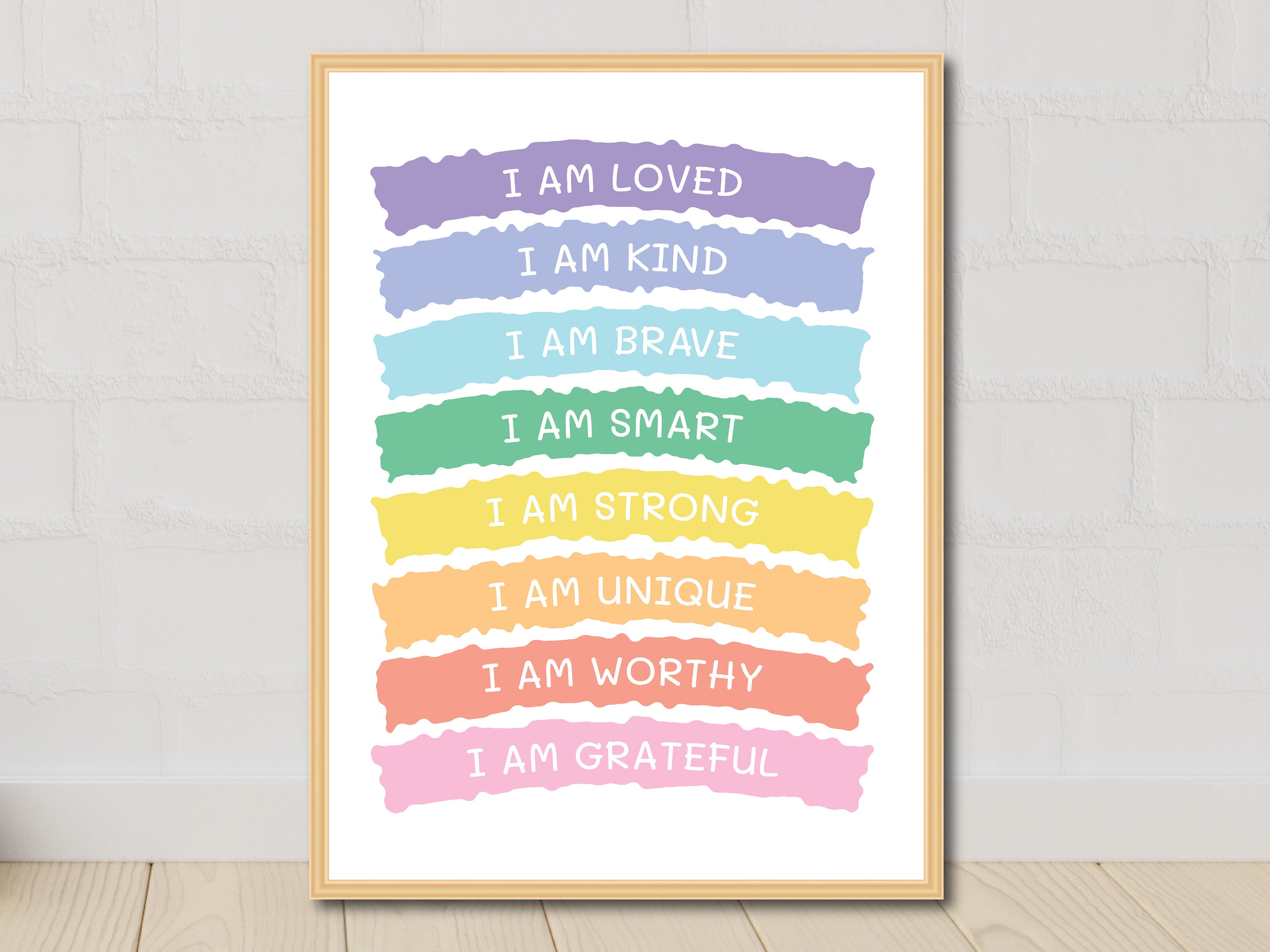 Kids Room Decor, Affirmations for Kids, Motivational Art, Kids Room ...