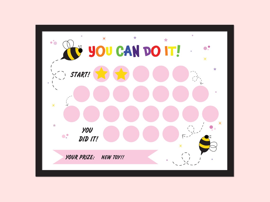 Kids Reward Chart, Toddler Reward Chart, Potty Training Chart ...