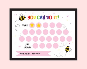 Printable Reward Chart, Toddler Reward Chart for Behavior and Potty ...