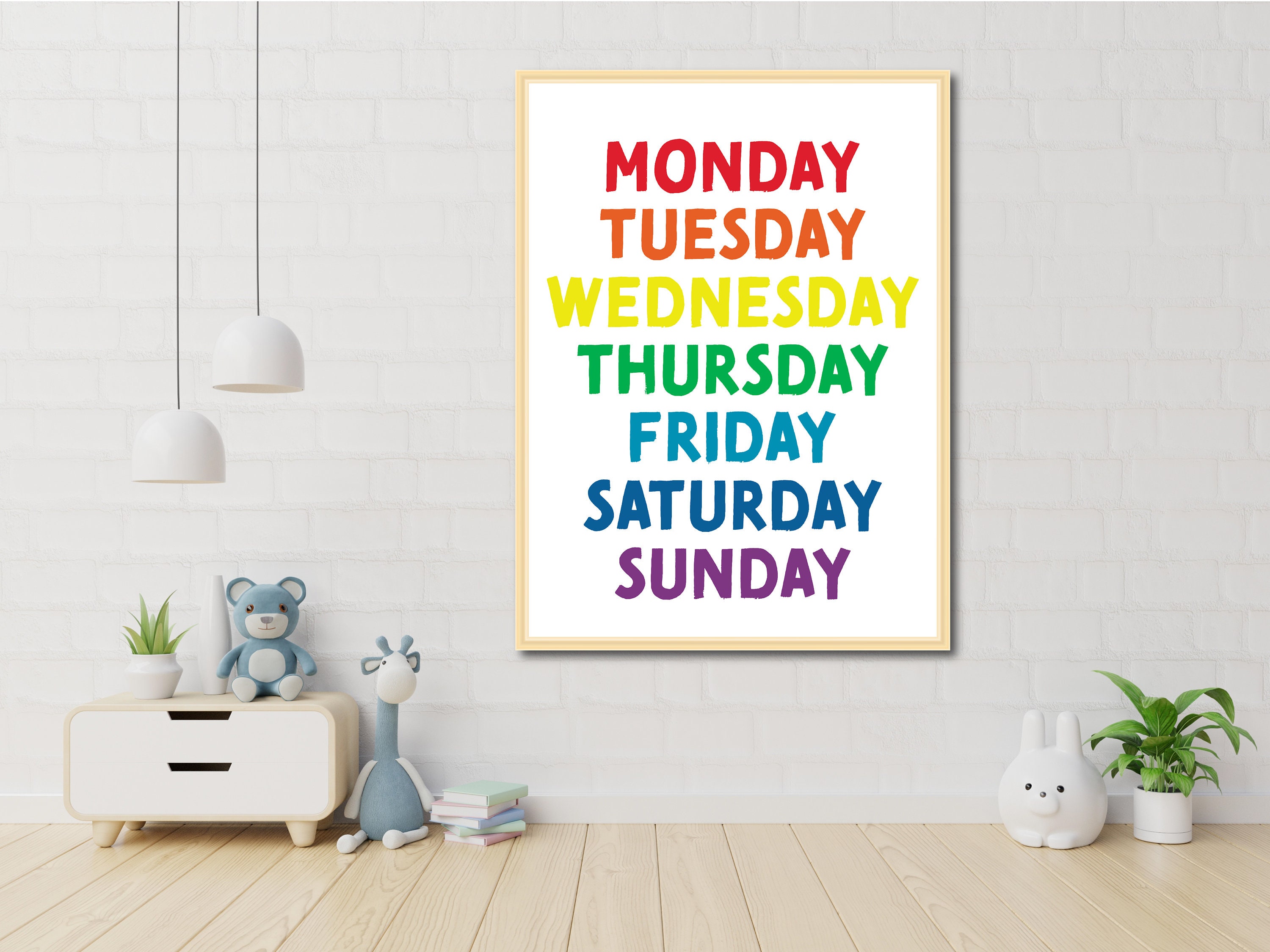 Educational Poster Days of the Week Classroom Decor - Etsy
