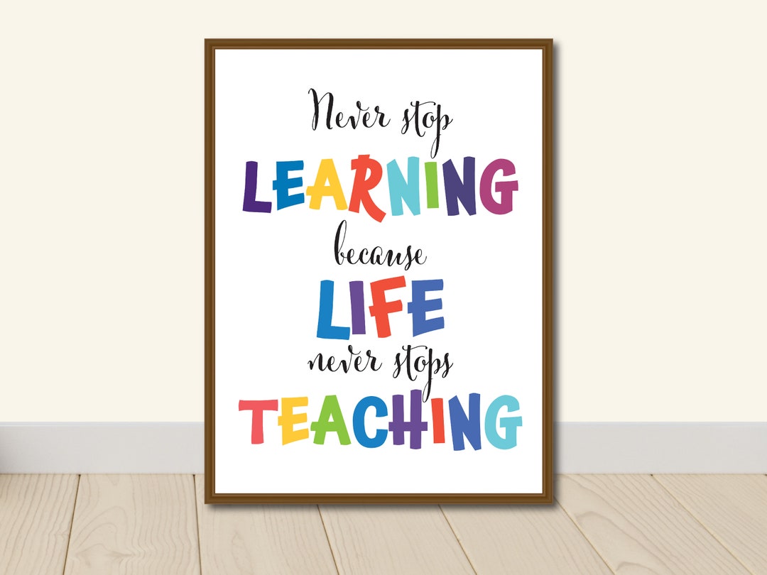 Growth Mindset Wall Art, Classroom Poster, Inspirational Quote ...