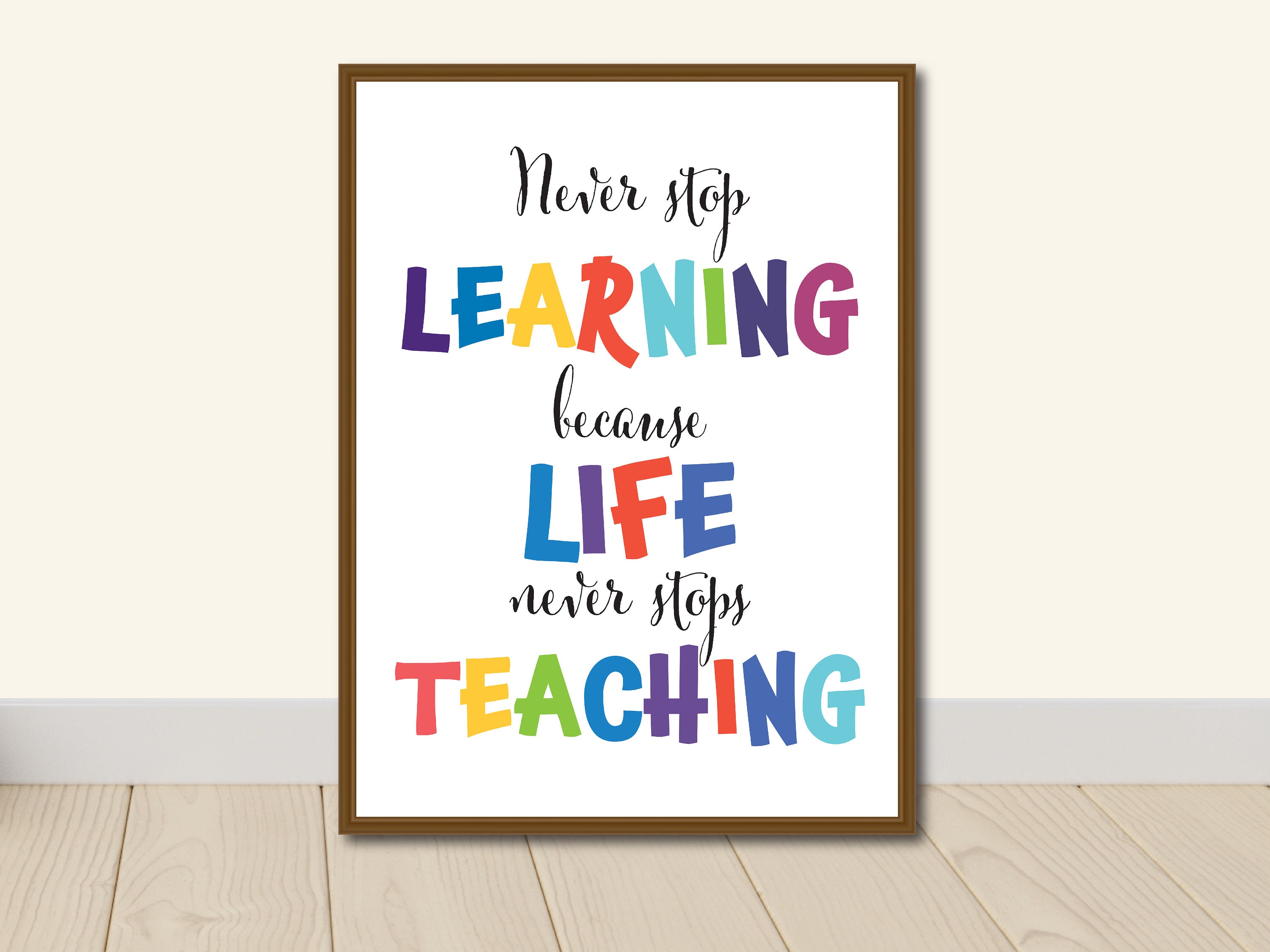 Growth Mindset Wall Art, Classroom Poster, Inspirational Quote ...