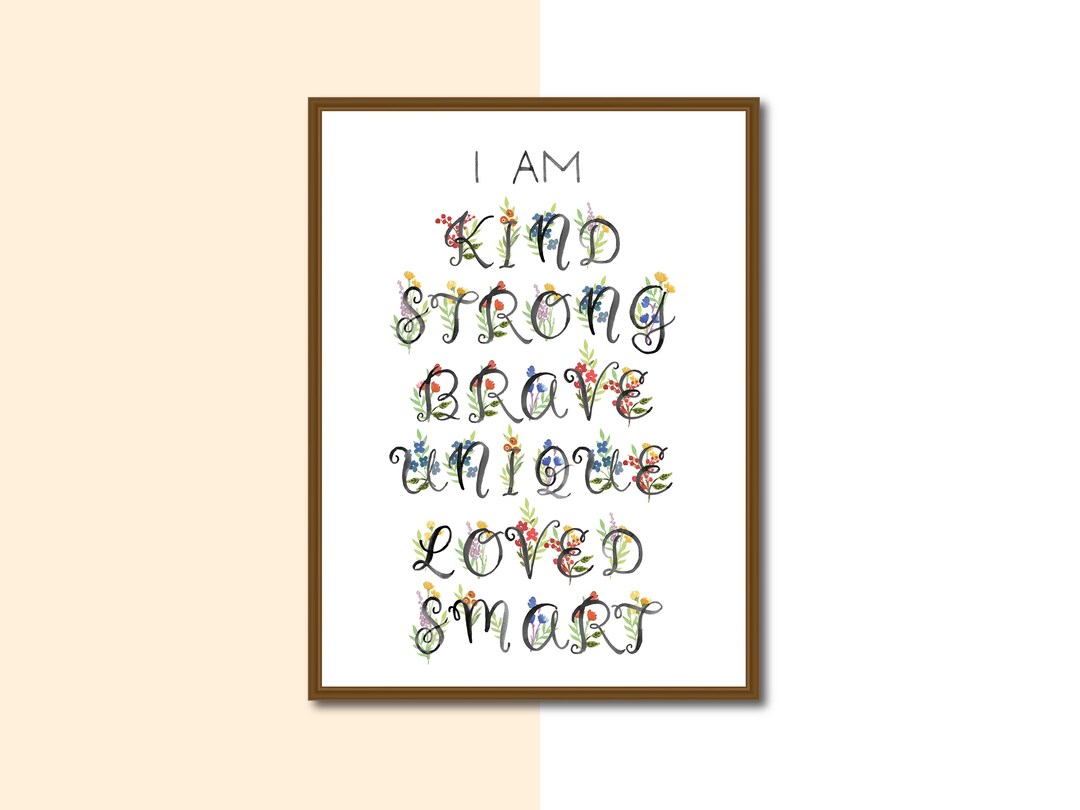 Affirmations for Kids, Motivational Poster, Homeschool Decor, Classroom ...