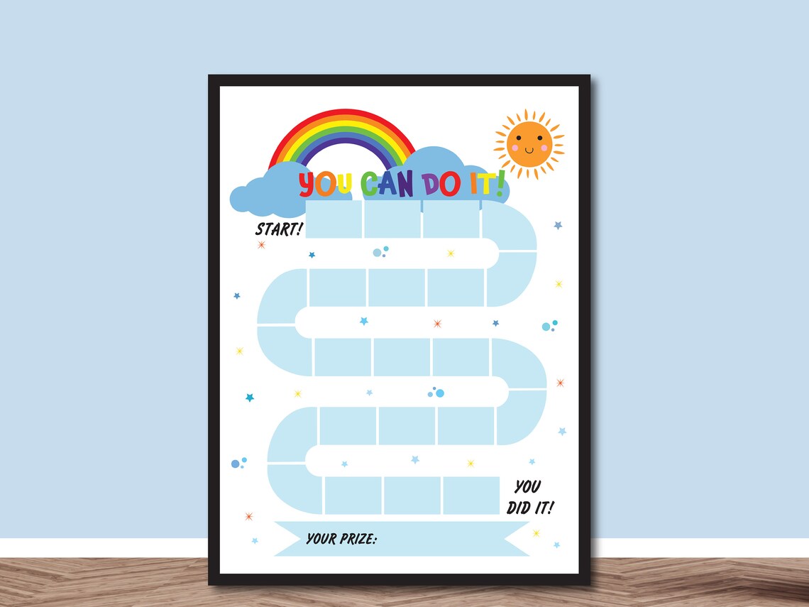 Printable Reward Chart, Potty Training Chart, Boys Sticker Chart ...