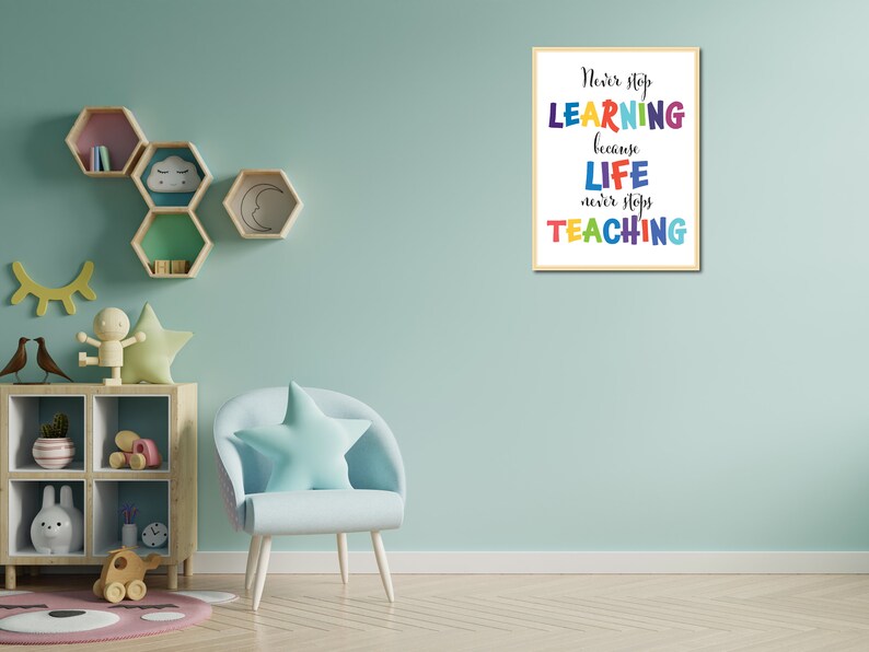 Growth Mindset Wall Art, Classroom Poster, Inspirational Quote ...