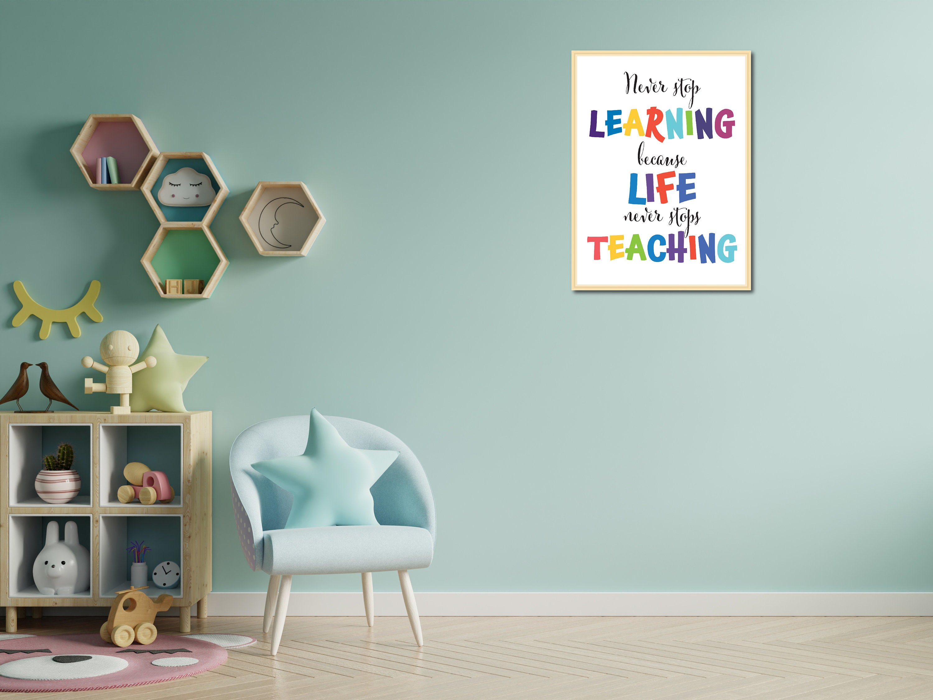 Growth Mindset Wall Art, Classroom Poster, Inspirational Quote ...