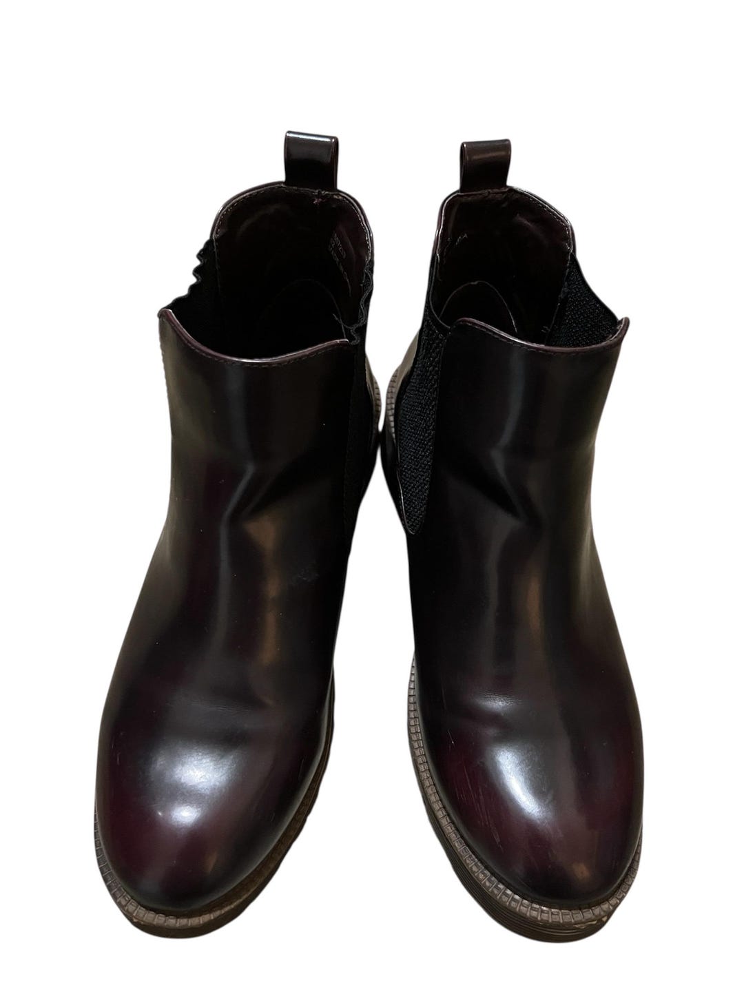 New Look Dark Cherry Red Chelsea Boots Size 37 ~ 6.5 US Women - Etsy