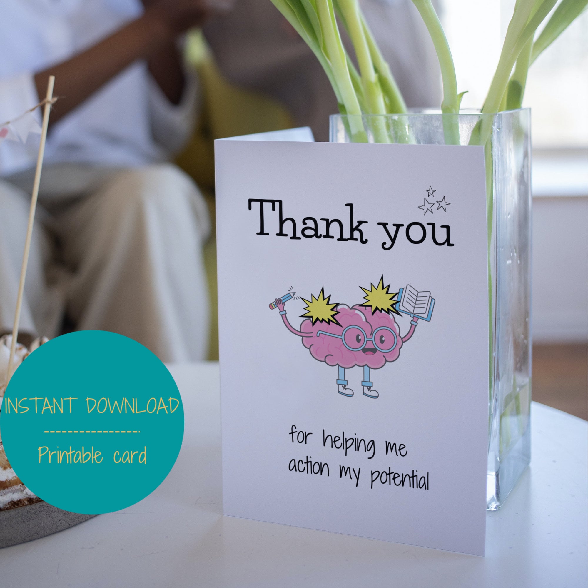 Printable Thank You Card for Neurologists, Neuropsychologists, Doctors ...