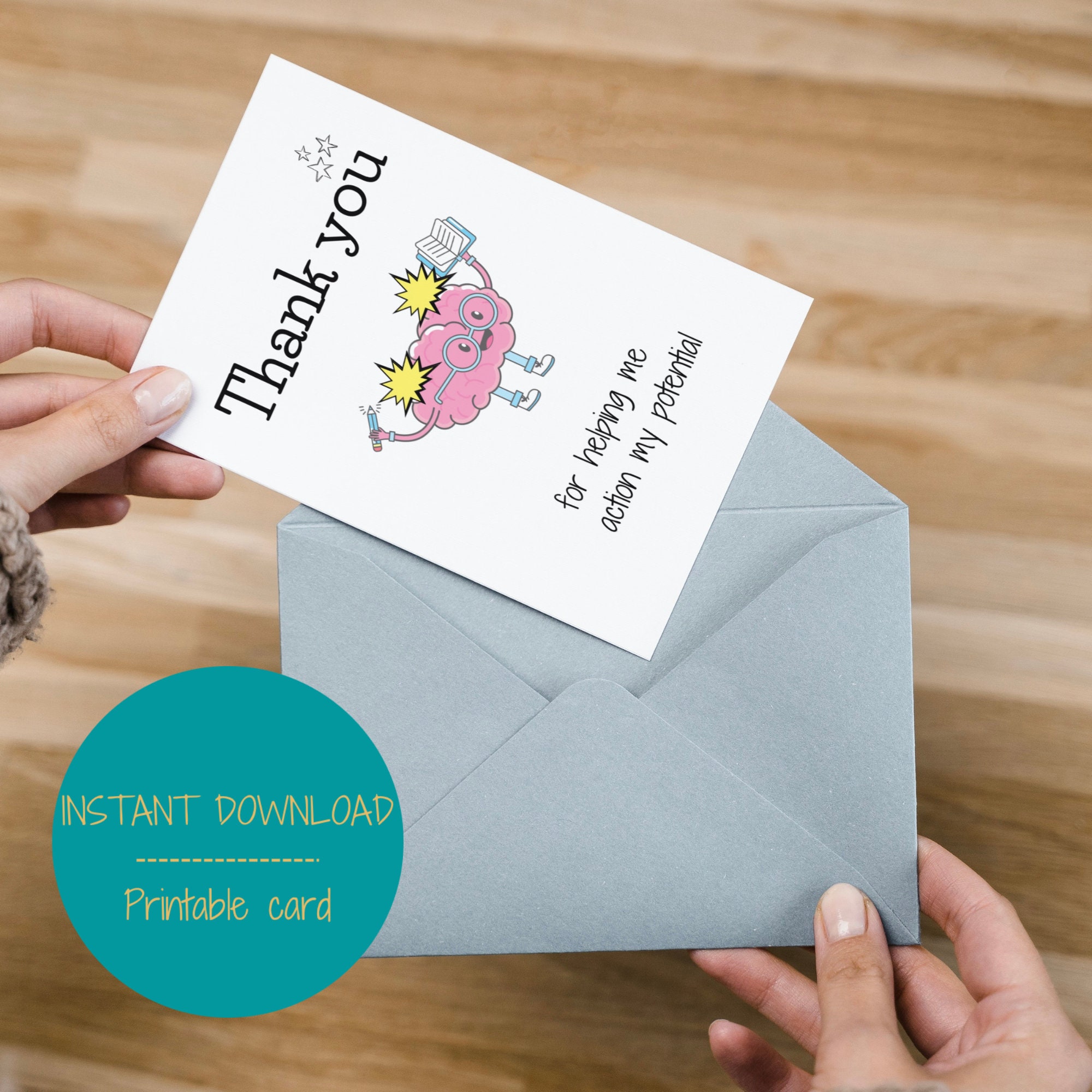 Printable Thank You Card for Neurologists, Neuropsychologists, Doctors ...