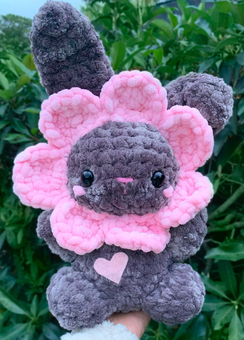 Crochet Flower Bunny Plushie PATTERN PDF - Etsy