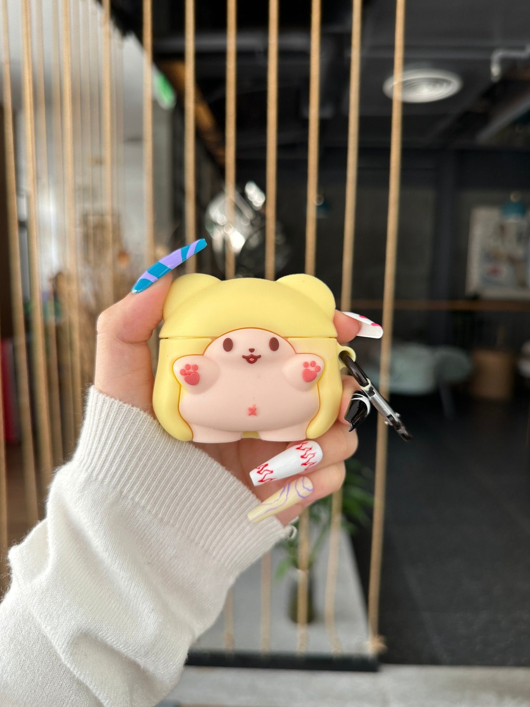 Cute Yellow Cape Bear AirPod Cases for AirPod Pro, Airpods 1/2, AirPod ...