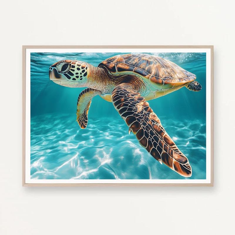 Sea Turtle Poster - Etsy