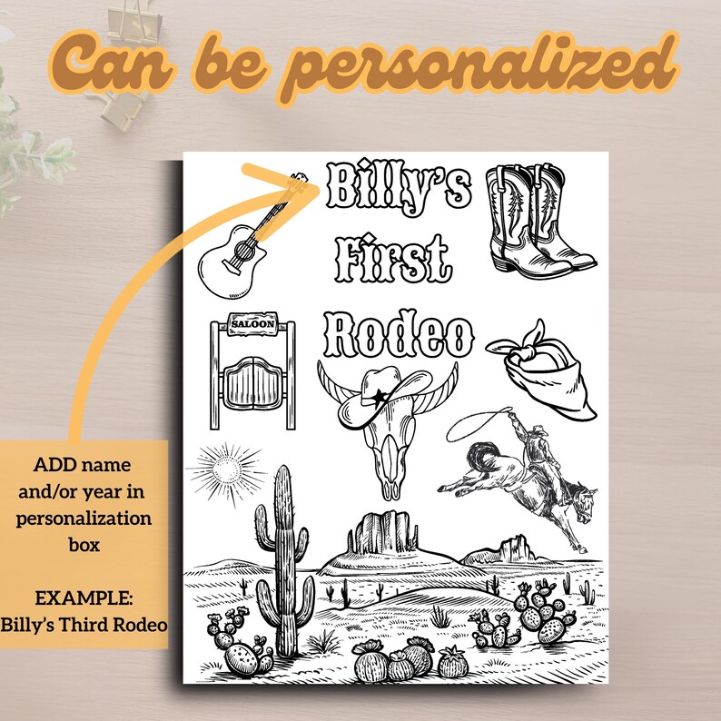 Cowboy Coloring Sheet Rodeo Birthday Coloring Page Printable Western ...