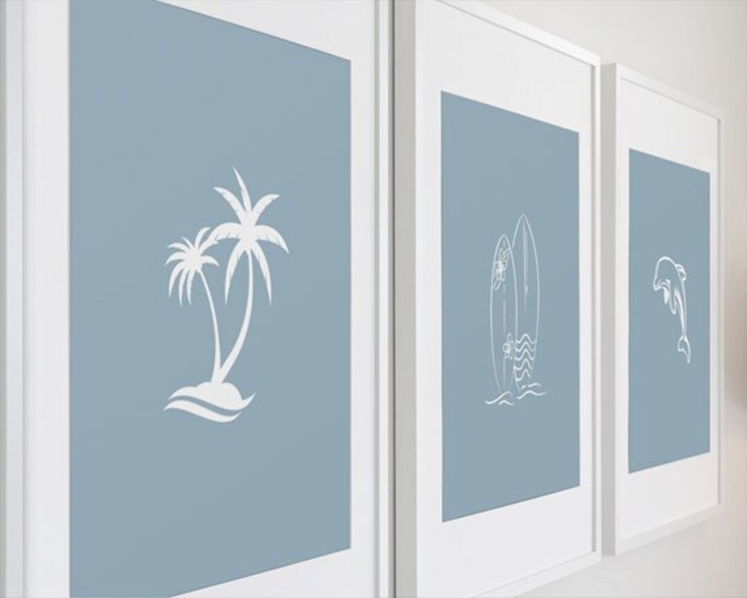 Boho Surf Galerie 3er Set Prints Minimalist Bilder Surfbrett Print ...