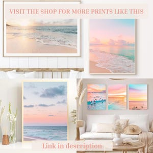 Coastal Watercolor Ocean Print Set of 2 Watercolor Waves Print Teal ...