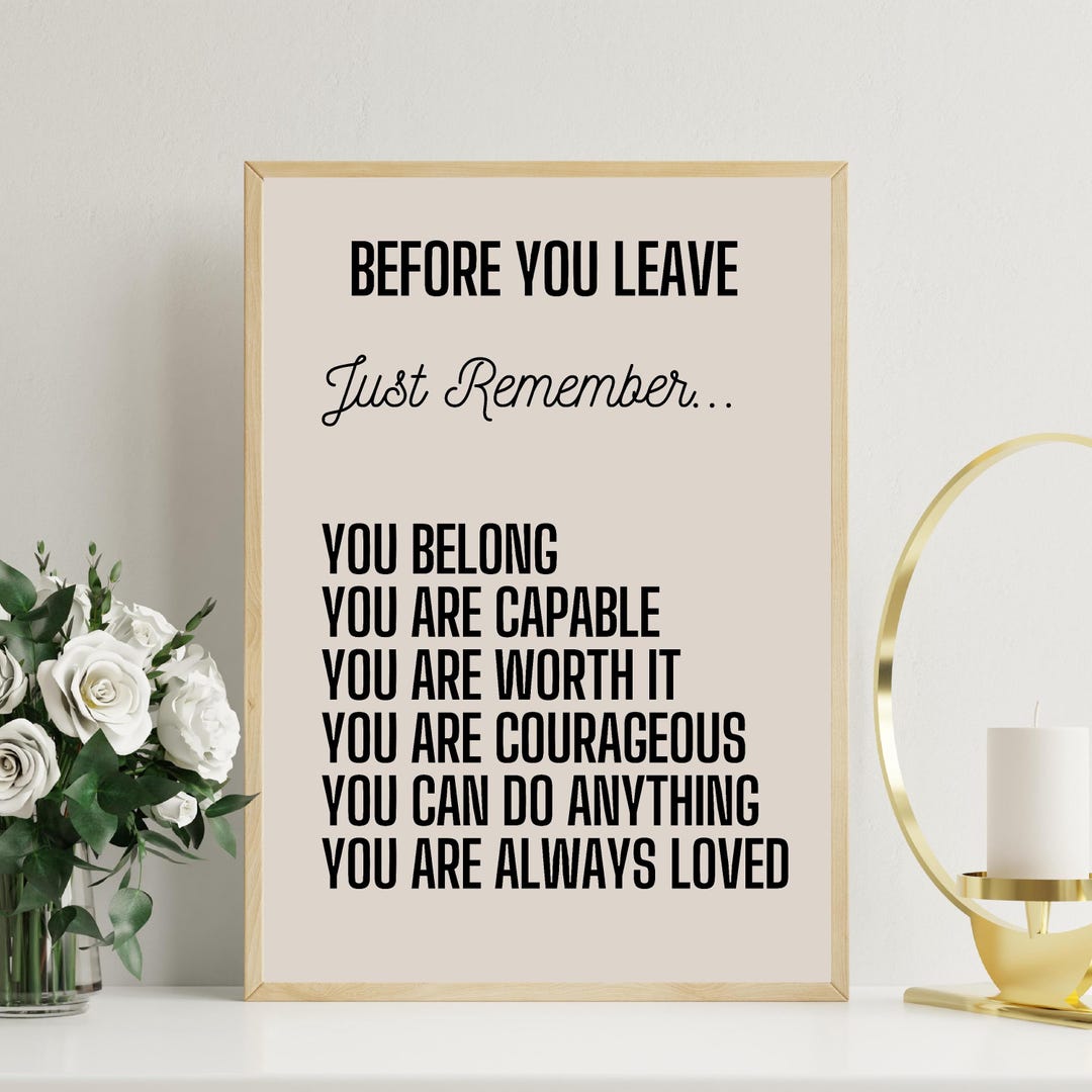 Affirmation Poster Printable Positive Affirmations Wall Art Playroom ...