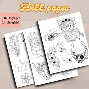 Cowboy Coloring Sheet Rodeo Birthday Coloring Page Printable Western ...
