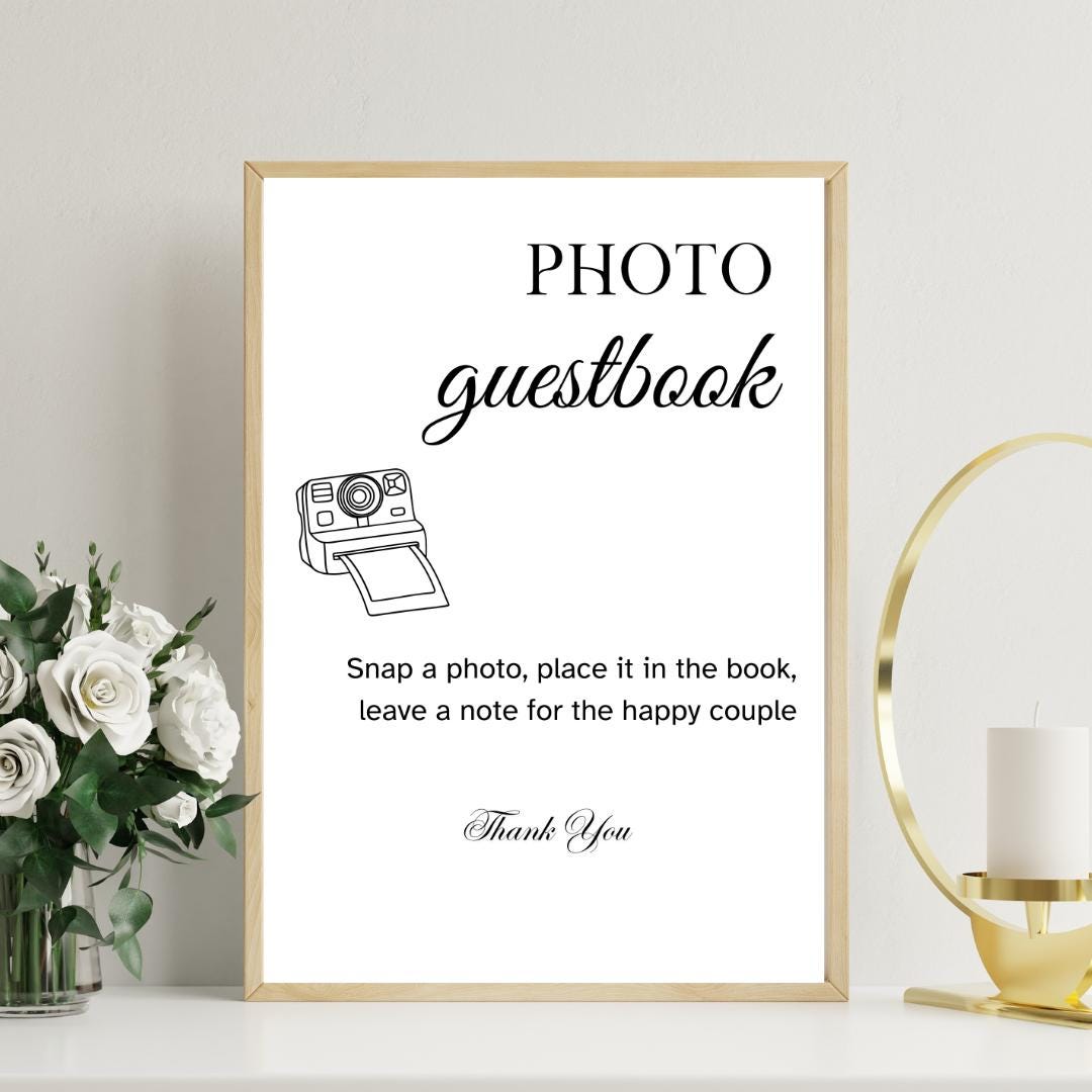 Photo Guestbook Sign Photo Wedding Sign Guest Book Printable Leave A ...