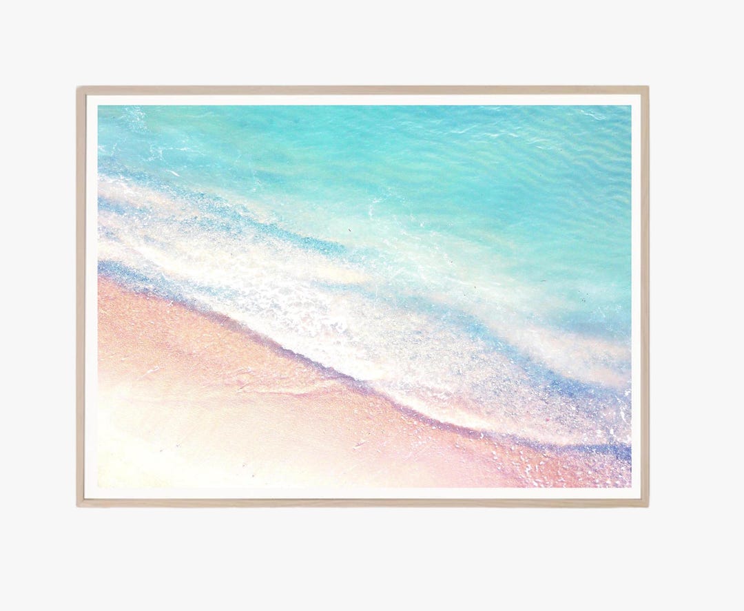 Pastel Wall Art Ocean Photography Pastel Beach Poster Wall Art Pastel ...