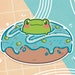 Frog Snack Sticker Kawaii Frog in Doughnut Floatie Cute - Etsy