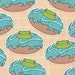 Frog Snack Sticker Kawaii Frog in Doughnut Floatie Cute Chibi Animal ...