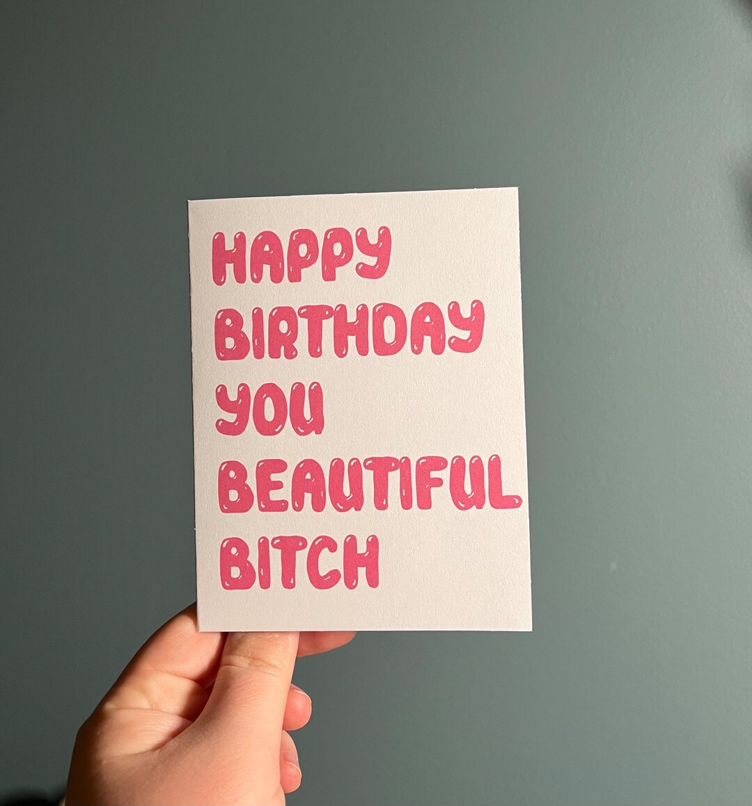 Happy Birthday Card A2 Greeting Card Birthday Baddie Mean Girls ...
