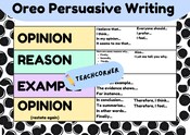 Opinion/persuasive Oreo Writing Anchor Chart - Etsy Canada